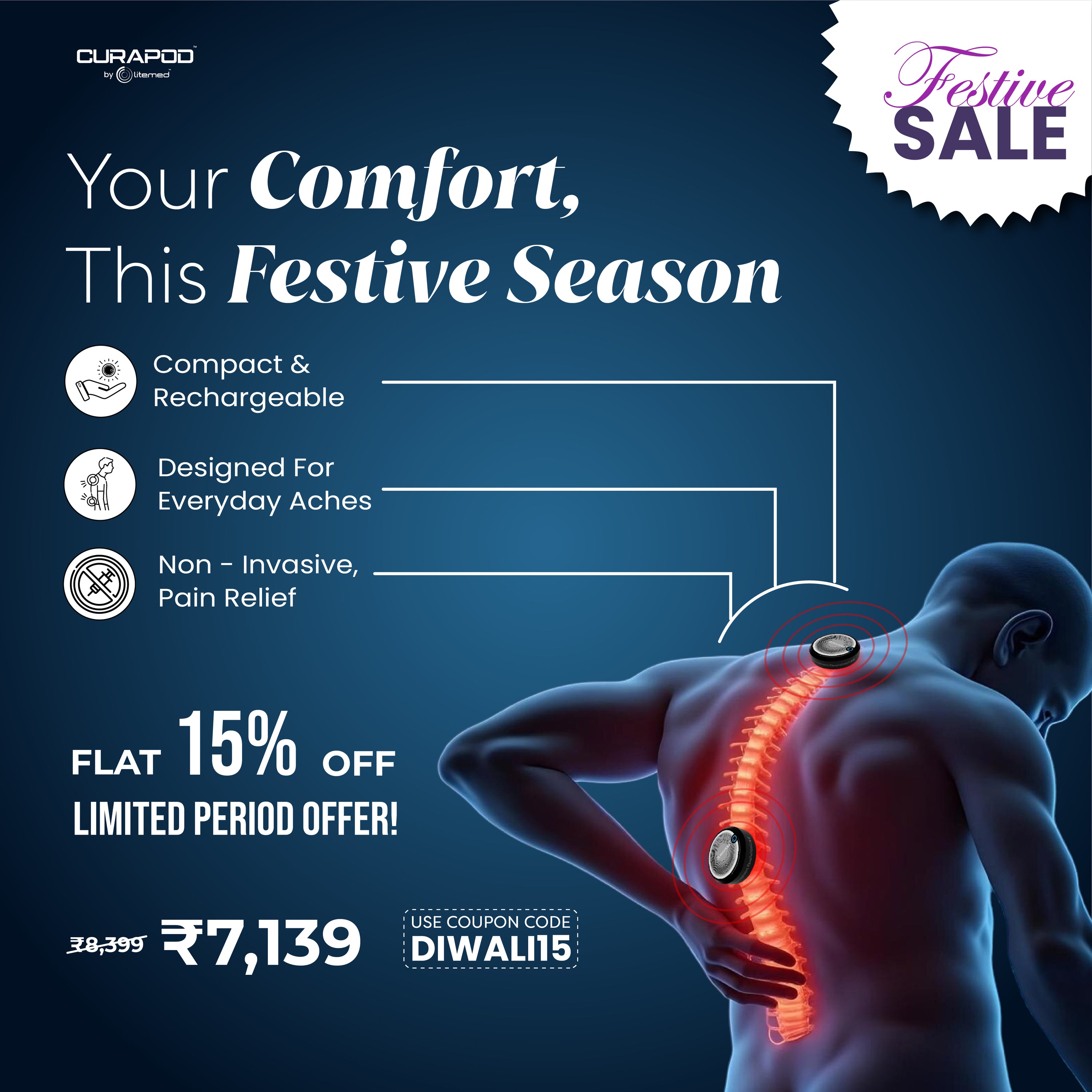 Best Near Red Light Therapy Device for Pain Relief | Curapod by Litemed