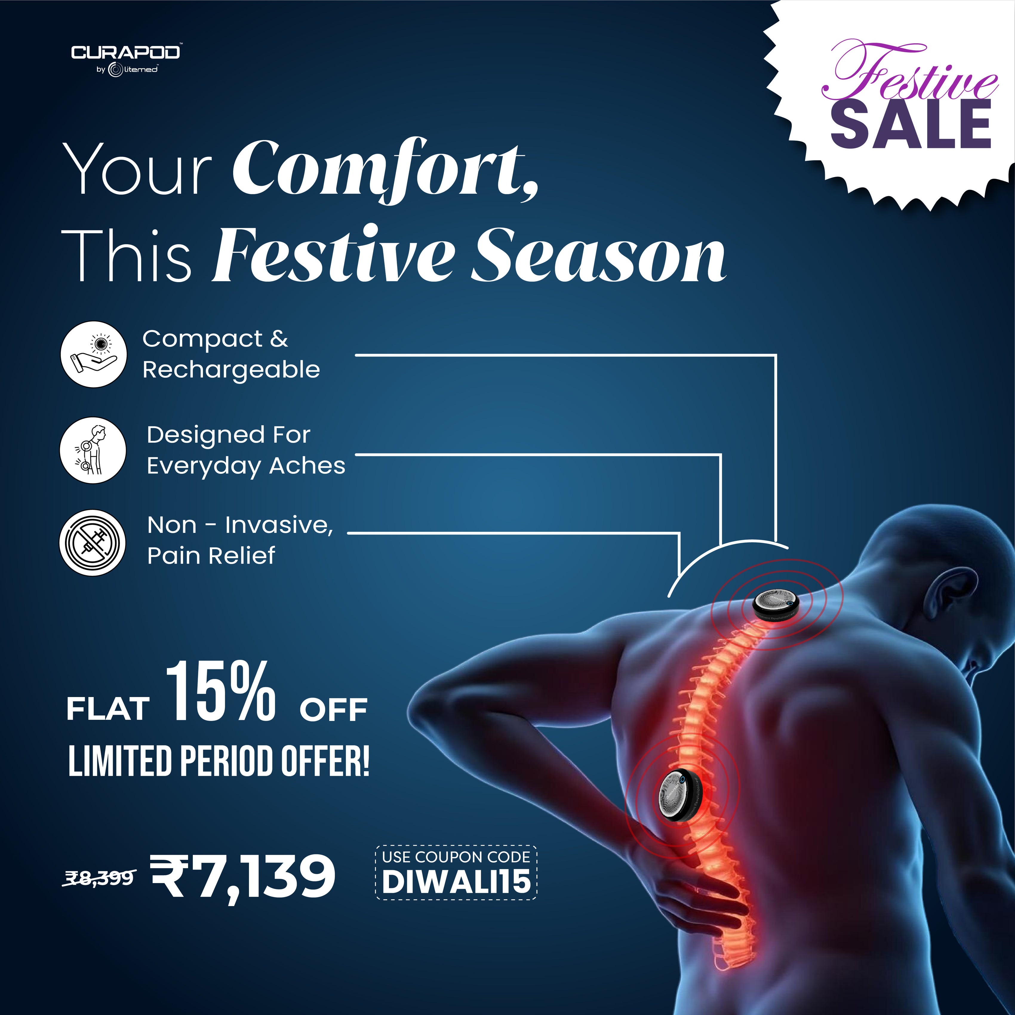 Best Near Red Light Therapy Device for Pain Relief | Curapod by Litemed